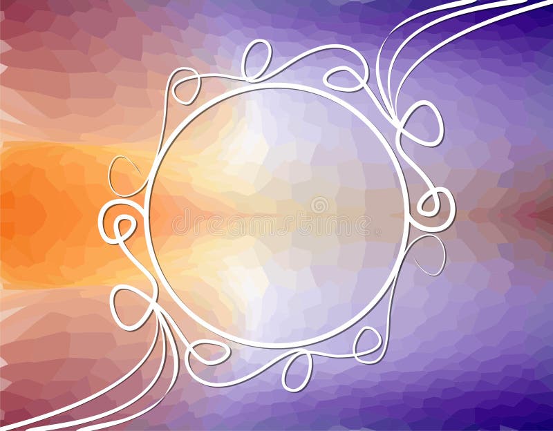 Triangle Patterned Abstract Background with Circle Frame for Text Stock ...