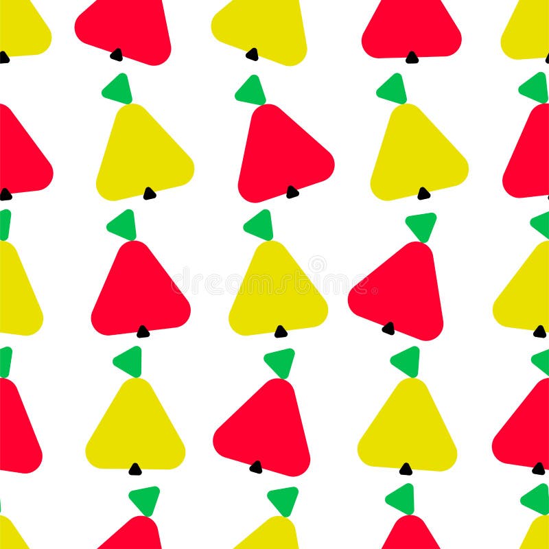 Triangle Pear Seamless Pattern Stock Vector - Illustration of object ...