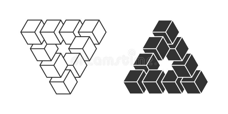 Triangle Penrose icons stock vector. Illustration of impossible - 239406712