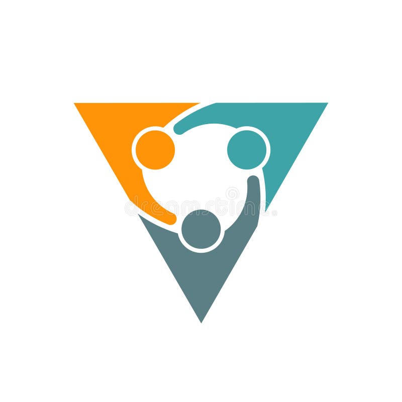 People Triangle Meeting Logo Stock Illustration - Illustration of hold ...