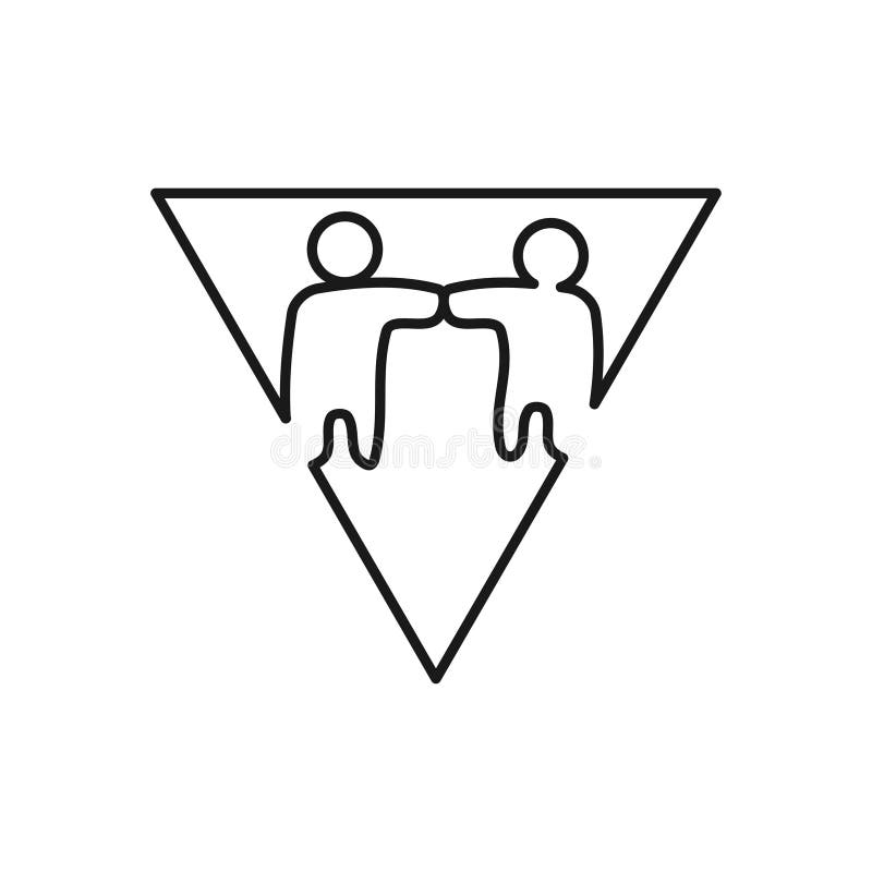Triangle Teamwork People Icon Stock Vector - Illustration of health ...