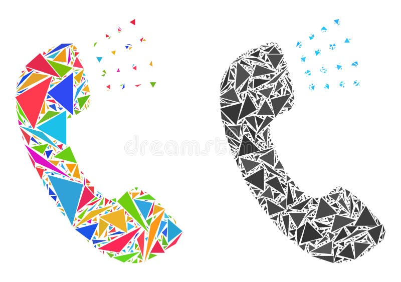 Triangle Phone Sound Mosaic Icons Stock Vector - Illustration of design ...