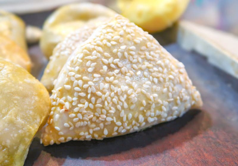 Triangle pies. stock photo. Image of appetizing, nutrition - 45976240