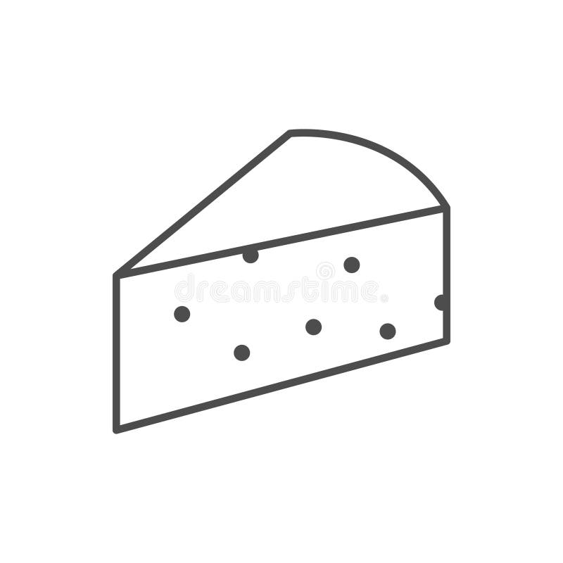 Triangle Piece of Cheese Icon Stock Vector - Illustration of sandwich ...