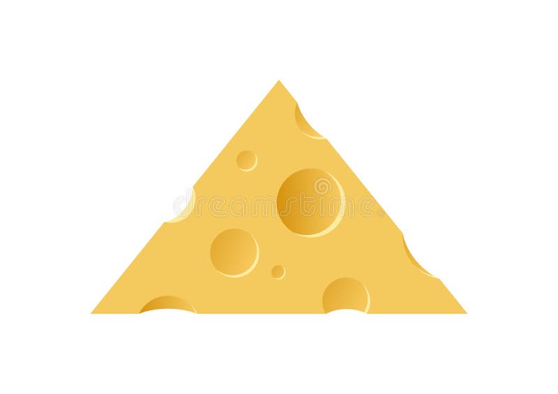 Triangle Piece of Cheese and Wide Slices Hand Drawn Realistic Sketch ...