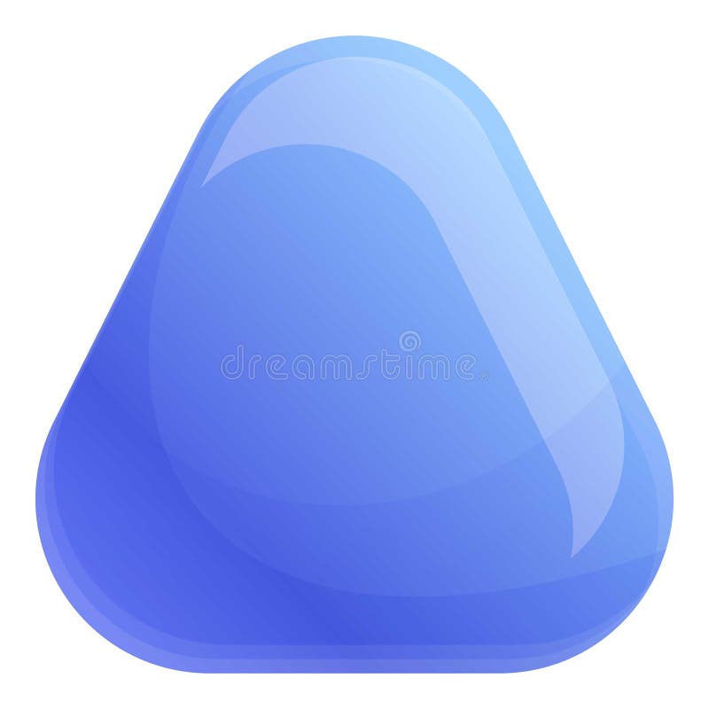 Triangle Pill Icon, Cartoon Style Stock Vector - Illustration of ...