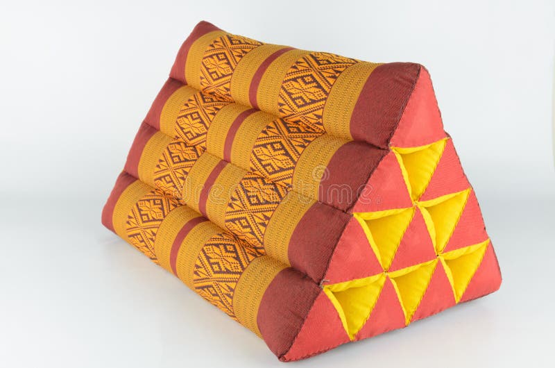 Triangle Pillow from Thailand Stock Image - Image of culture, style ...
