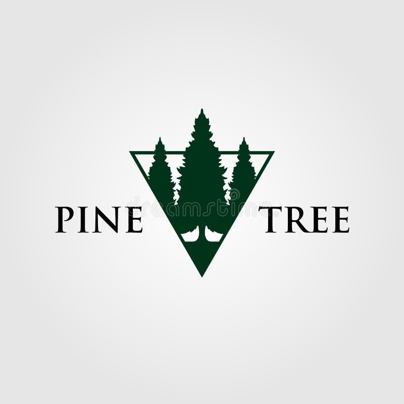 Triangle Pine Tree or Fir Logo , Evergreen Vector Stock Vector ...