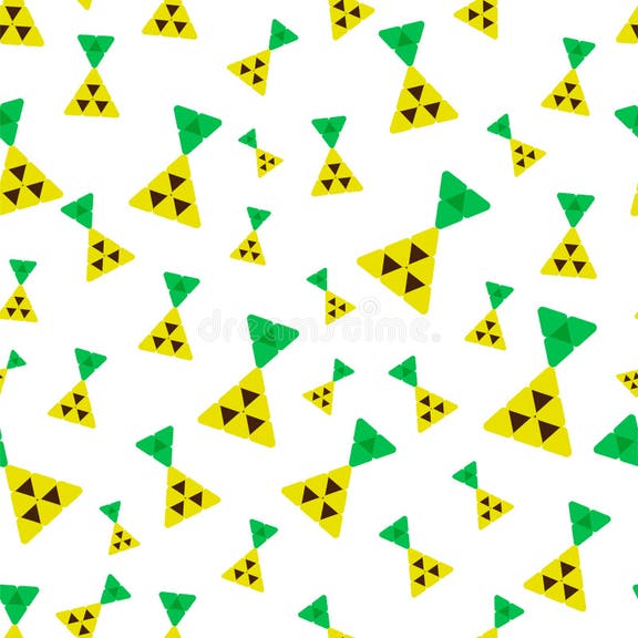 Triangle Pineapple Seamless Pattern Stock Vector - Illustration of ...