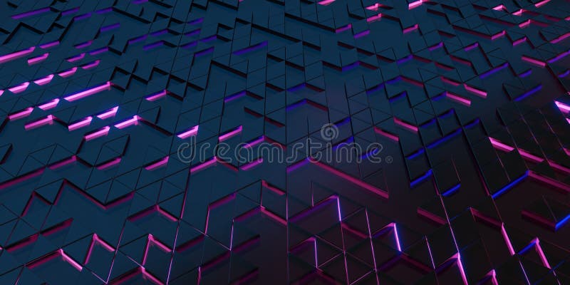 Triangle Pixel Geometric Abstraction Glow Technology Background Complex ...