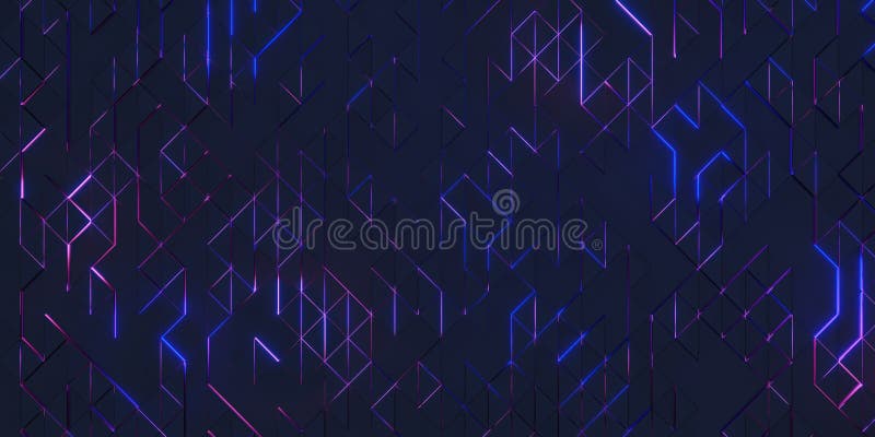 Triangle Pixel Geometric Abstraction Glow Technology Background Complex Structures 3D Rendering ...