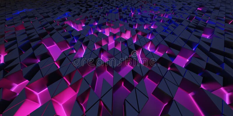 Triangle Pixel Geometric Abstraction Glow Technology Background Complex ...