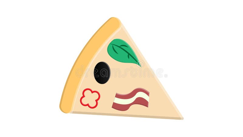 Triangle Pizza Slice with Fresh Vegetables and Crispy Crust. Tasty Fast ...