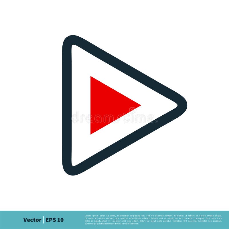 Triangle Play Button Logo Template Illustration Design. Vector EPS 10 ...