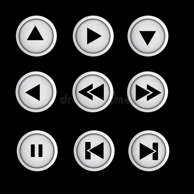 Triangle Play Icon Set Vector Template. Icon Sign Element Stock Vector ...