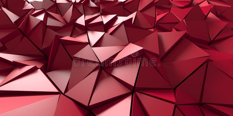 Triangle Poligon Red Abstract Futuristic Background Stock Illustration ...