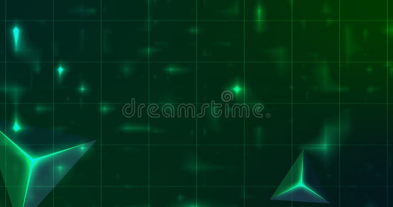 Triangle Polygon Moving Technology Dots Bg. Stock Illustration ...