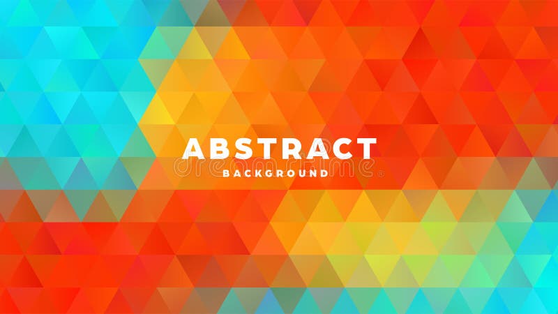 Triangle Polygonal Abstract Background. Colorful Gradient Design. Low ...