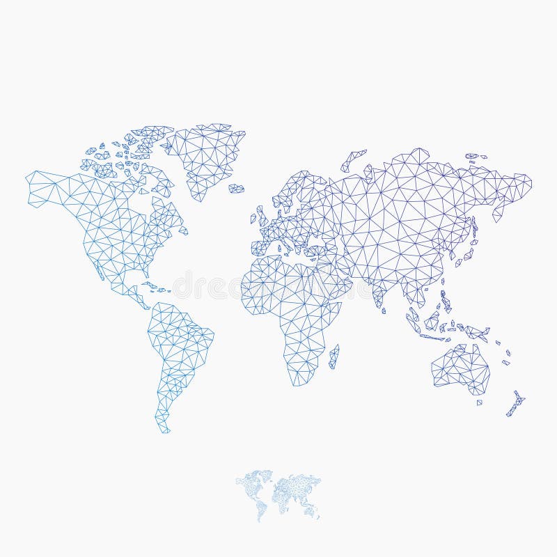 Triangle Polygonal Style World Map Stock Vector - Illustration of ... Triangle Polygonal Style World Map Stock Vector - Illustration of ...