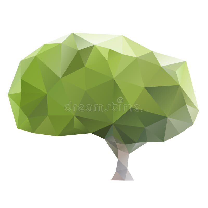 Triangle polygons tree. stock vector. Illustration of icon - 43947305
