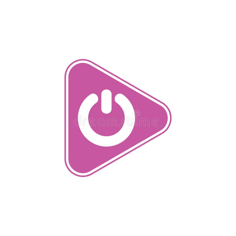 Power Button Simple Signal Technology Symbol Logo Vector Stock Vector ...