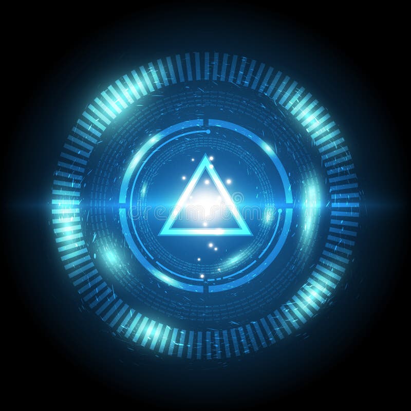 Triangle Power Digital Button Stock Vector - Illustration of ...