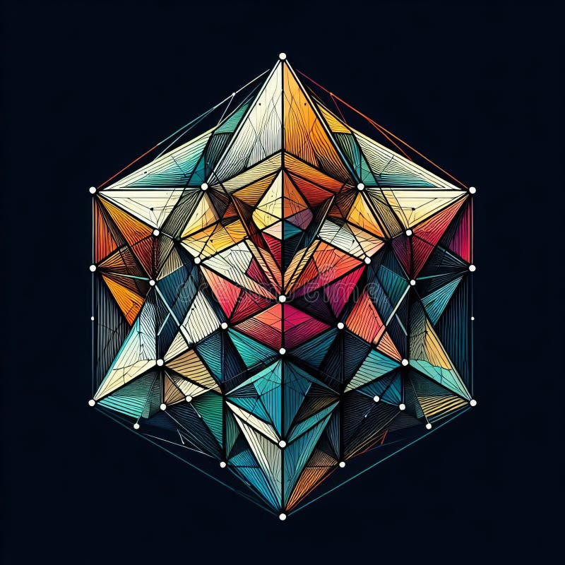 Triangle Prism a Stylized Illustration of a Prism Composed of Tr Stock ...