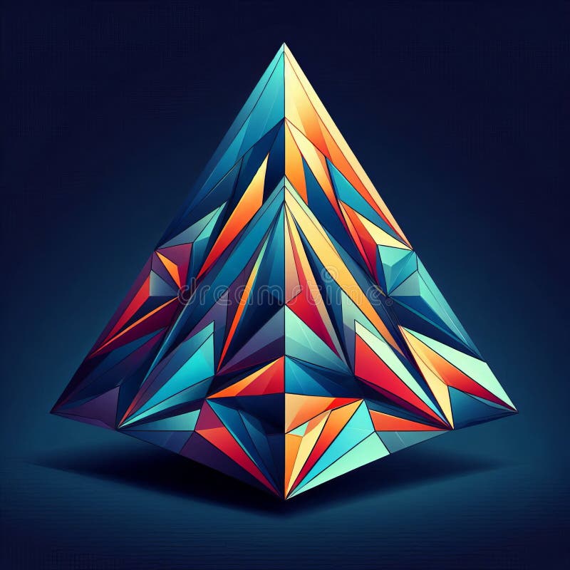 Triangle Prism a Stylized Illustration of a Prism Composed of Tr Stock ...