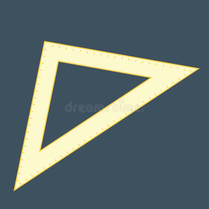 Triangle Protractor. Vector Illustration Decorative Design Stock Vector ...