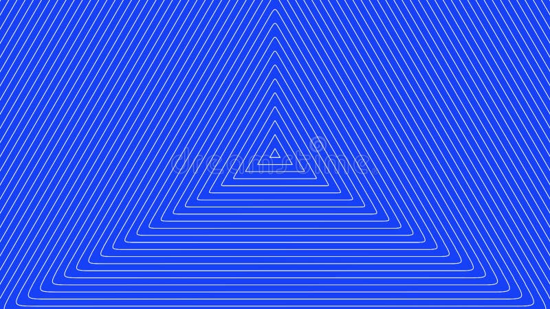 Triangle Pulse Geometric on White Background Loop. Twisting Radar Sonar ...