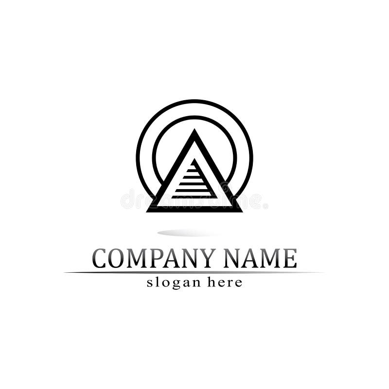 Triangle Pyramid Logo Design and Vector Symbol Egyptian and Logo ...
