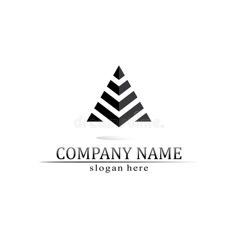 Triangle Pyramid Logo Design and Vector Symbol Egyptian and Logo ...