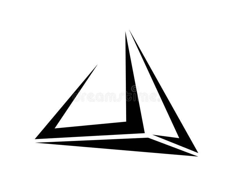 Triangle Pyramid Logo Icon Template Stock Vector - Illustration of ...