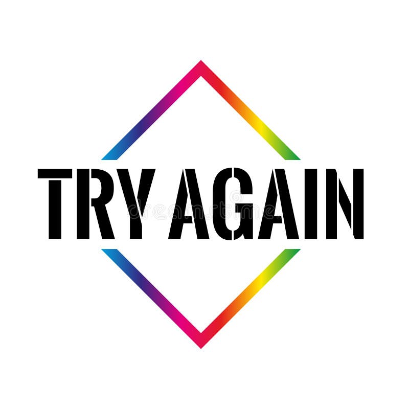 Triangle or Pyramid Try Again Line Art Vector Icon Stock Vector ...