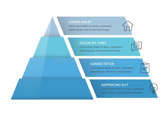 Triangle Pyramidal Chart stock vector. Illustration of segment - 364319652