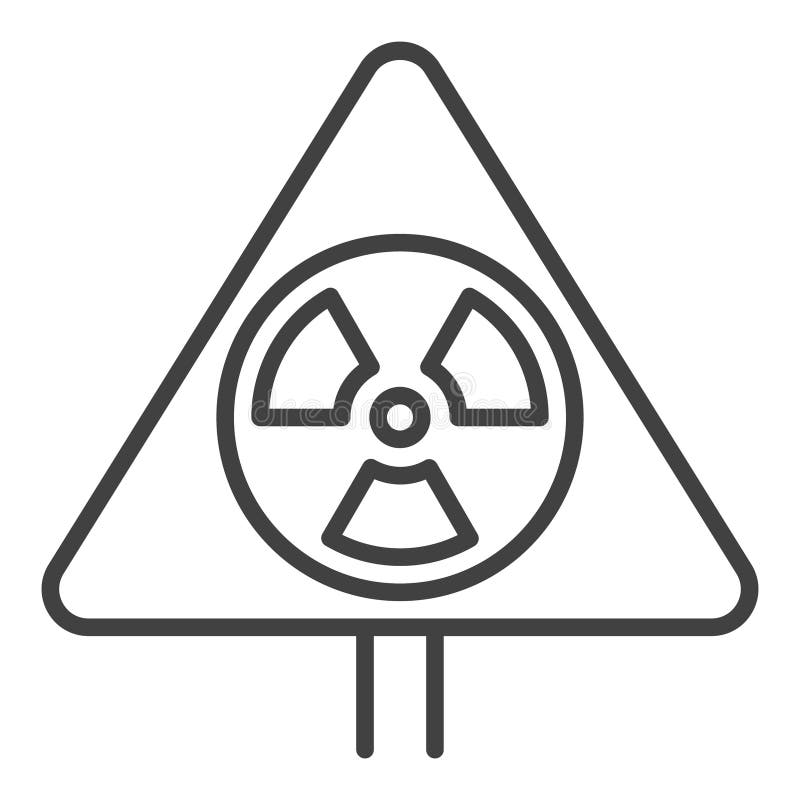 Triangle with Radiation Symbol Vector Pollution Outline Icon or Symbol ...