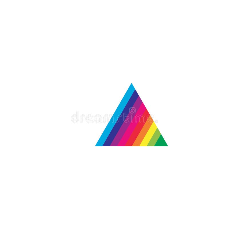 Triangle Rainbow Logo Template Vector Stock Vector - Illustration of ...