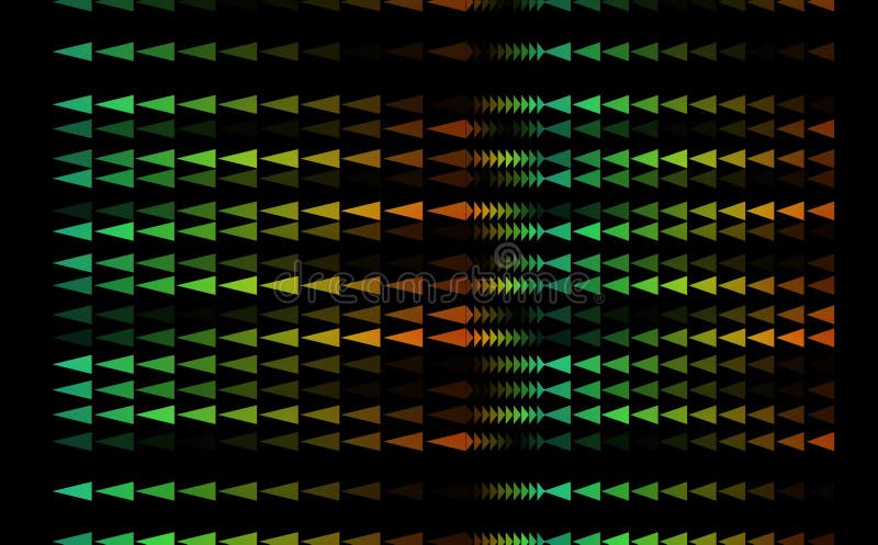 Triangle Rainbow Pattern and Tiny Slow Faded All in Line on Black ...