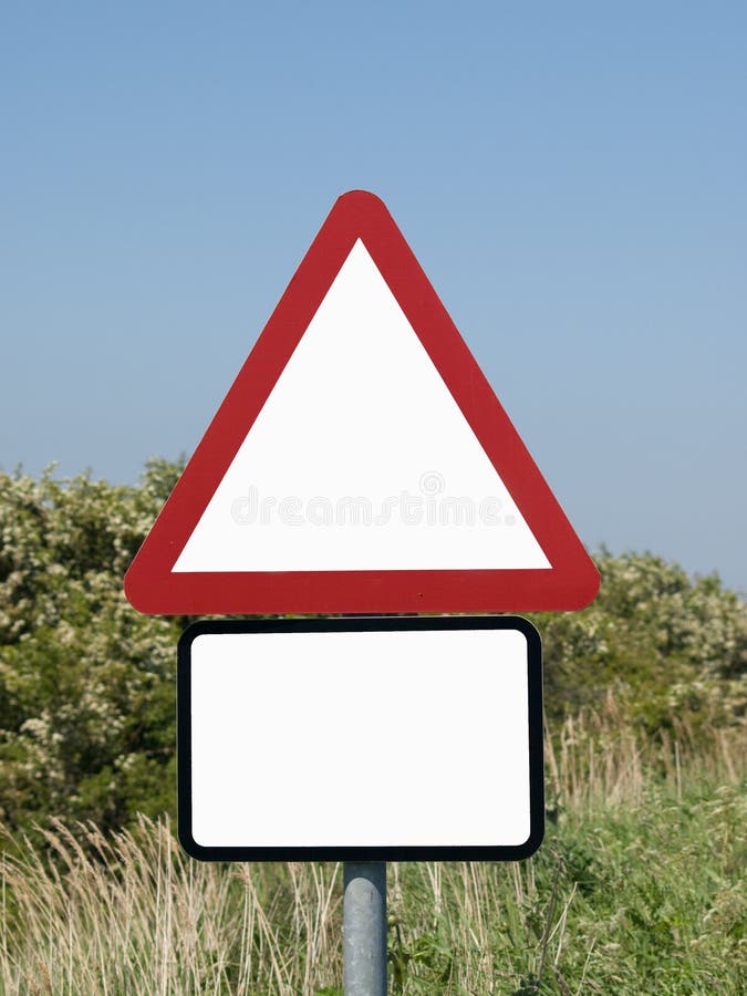 Triangle and Rectangle Sign Stock Photo - Image of billboard, design ...