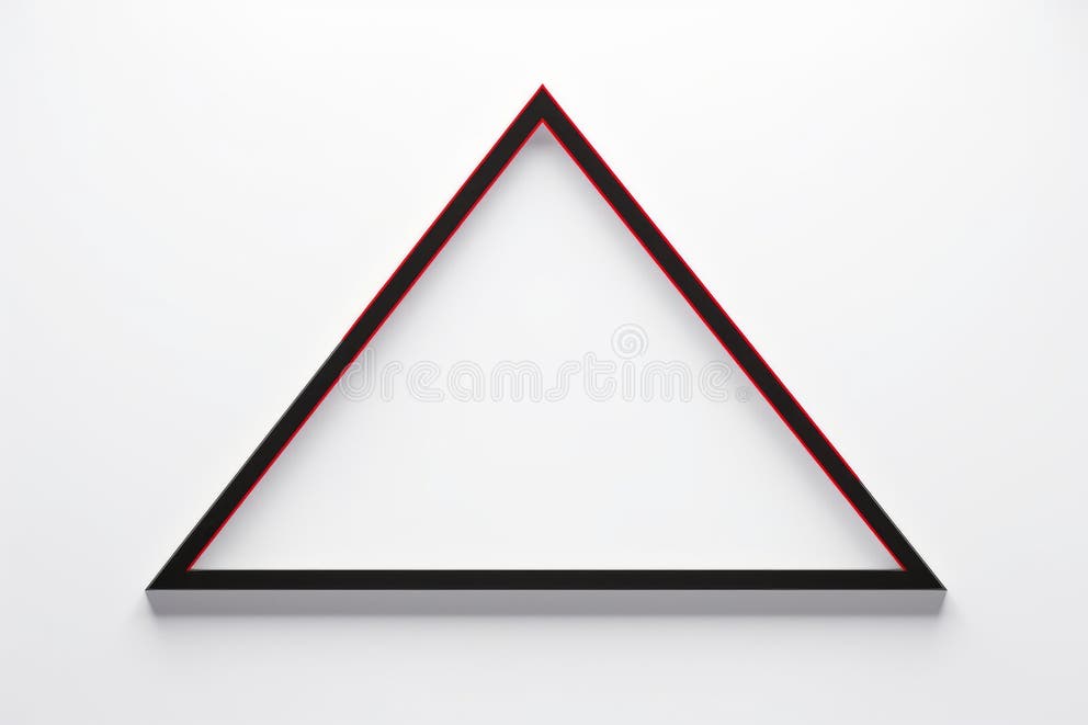 A Triangle with Red and Black Lines on it Stock Illustration ...
