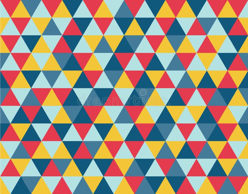 Triangle Red Blue And Yellow Background Pattern Stock Vector ...