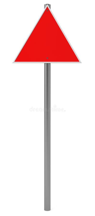 Triangle Red Traffic Sign Isolated on White Stock Illustration ...