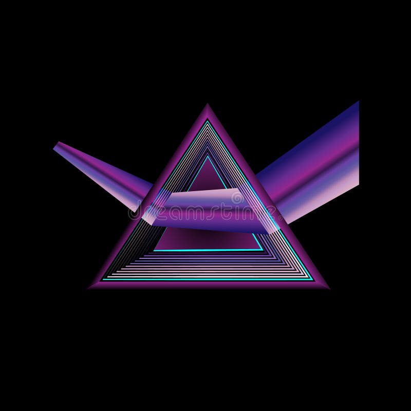 Triangle Refraction of Spectrum Graphic Light. Vector Illustration ...