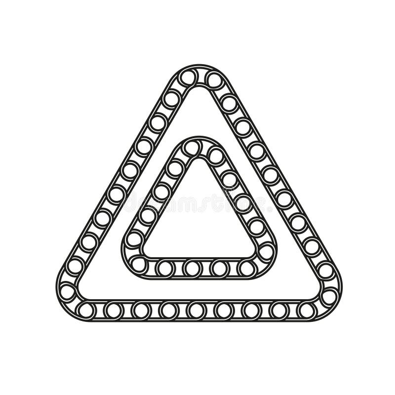Triangle Ring Shape. Circular Geometry Form. Outline Loop Structure. Vector Minimal Element ...
