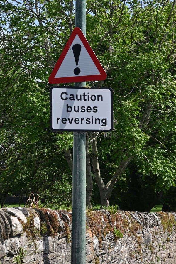 Triangle road sign buses stock photo. Image of triangle - 320349126