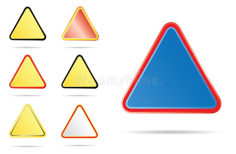 Triangle road signs stock vector. Illustration of safety - 7212242