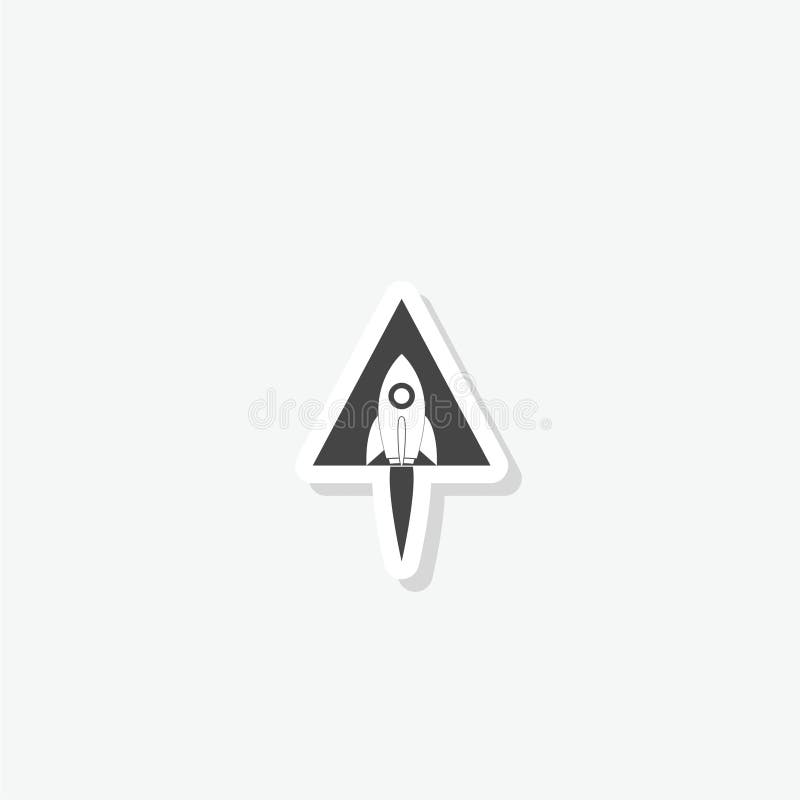 Triangle Rocket Logo Sticker Icon Stock Vector - Illustration of rocket ...