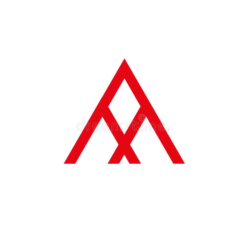 Triangle rouge de logo illustration de vecteur. Illustration du élément ...