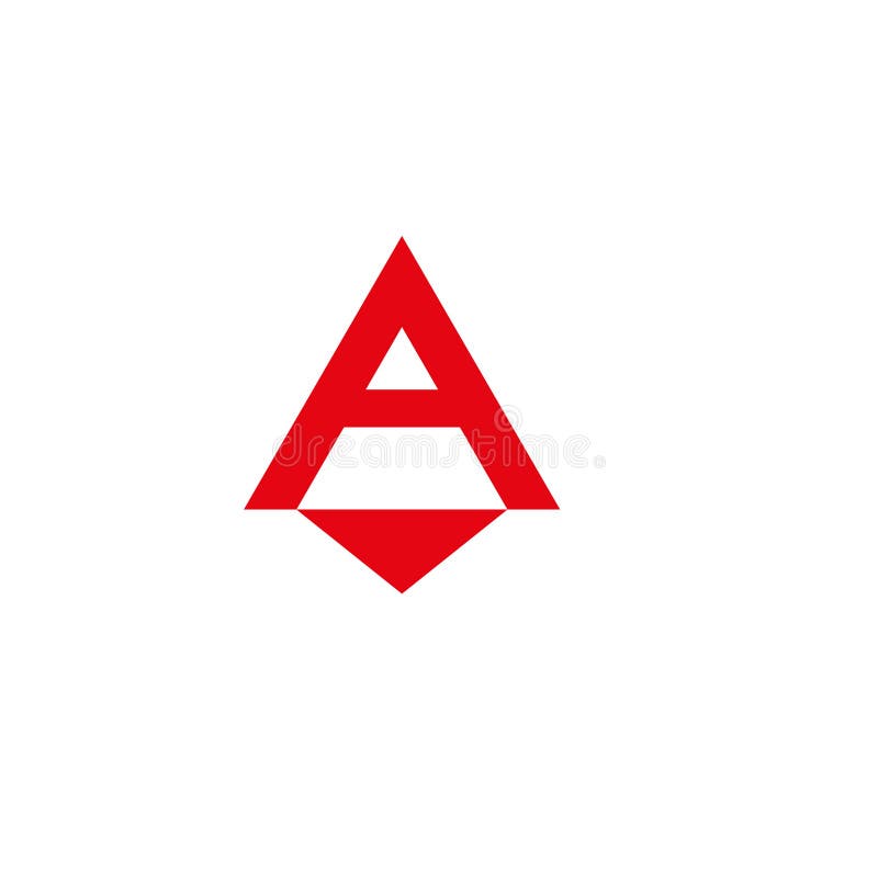 Triangle rouge de logo illustration de vecteur. Illustration of vert ...