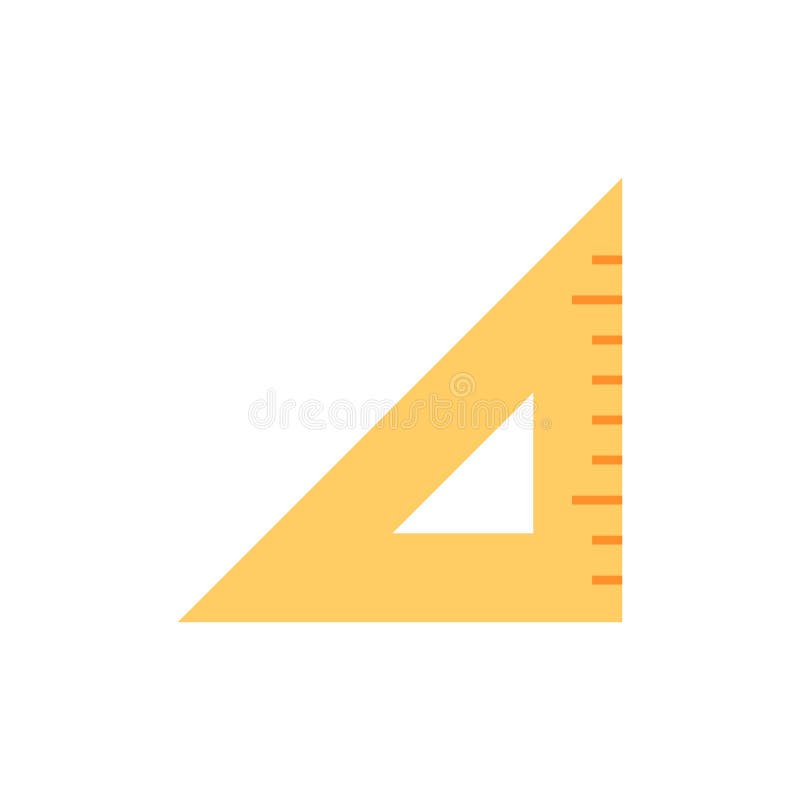 Triangle Ruler on a White Background for Kdipart or Web Design Stock ...